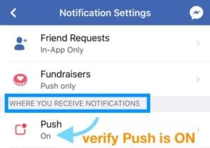 Facebook push notifications not working; fix - AppleToolBox