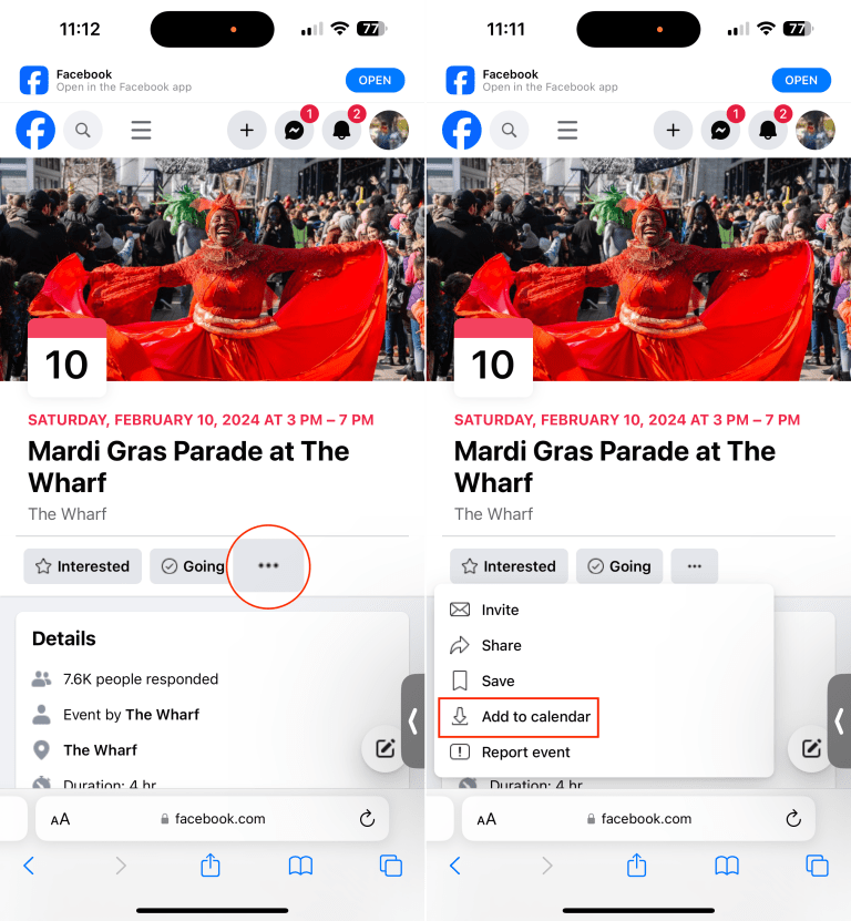 How To Add Facebook Events to Your iPhone's or iPad's Calendar ...