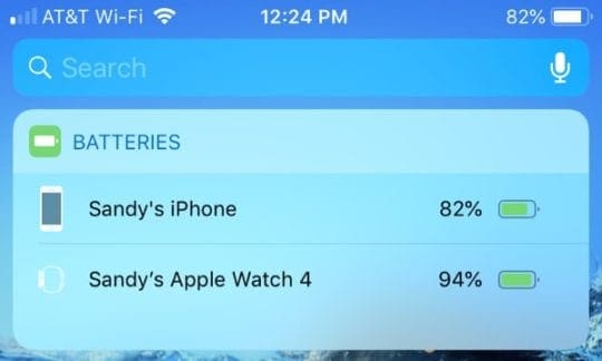 Quickly view battery levels of connected devices on your iPhone ...