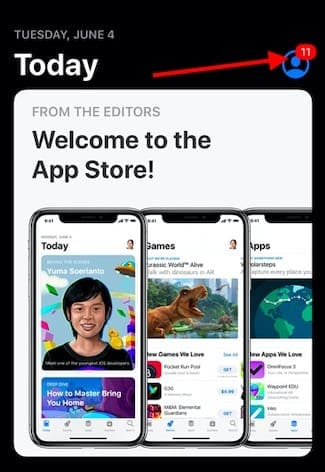 Where is the App Store Update tab in iOS 13 and iPadOS - AppleToolBox