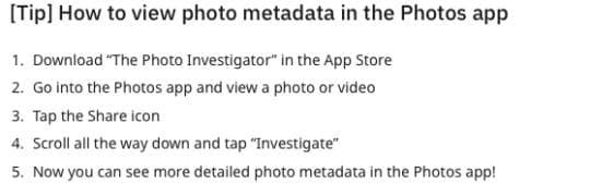 How to View Your Photo Metadata on iPhone and iPad - AppleToolBox