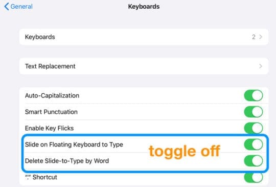 How to turn your iPhone's or iPad's slide-to-text swipe keyboard on or ...