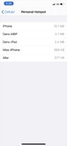 Find out what devices are connected to your iPhone's Personal Hotspot