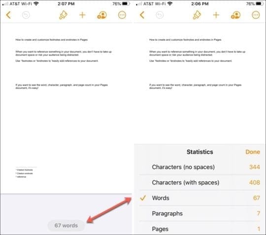 How to See the Word Count and Other Statistics in Pages - AppleToolBox
