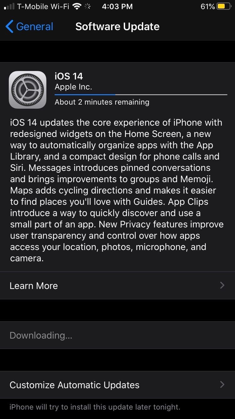 What to Do If iOS 14 Stalls and Is Stuck - AppleToolBox