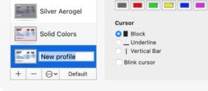 Change the Color and Behavior of Terminal by Editing the Profile