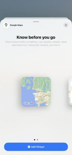 How To Use Google Maps Widget on iPhone and iPad - AppleToolBox