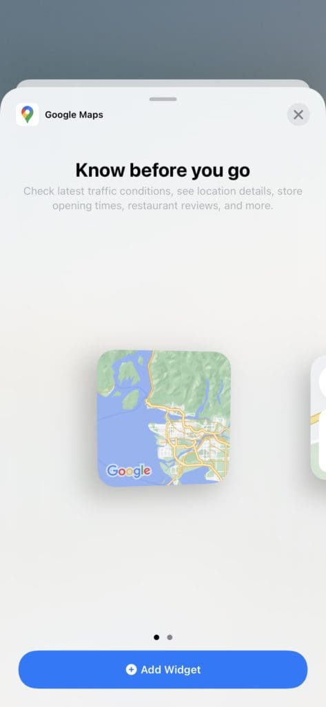 How To Use Google Maps Widget on iPhone and iPad - AppleToolBox
