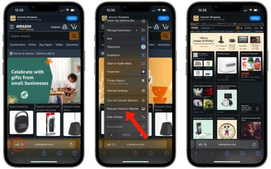 How To Request Desktop Websites in Safari on iPhone and iPad - AppleToolBox