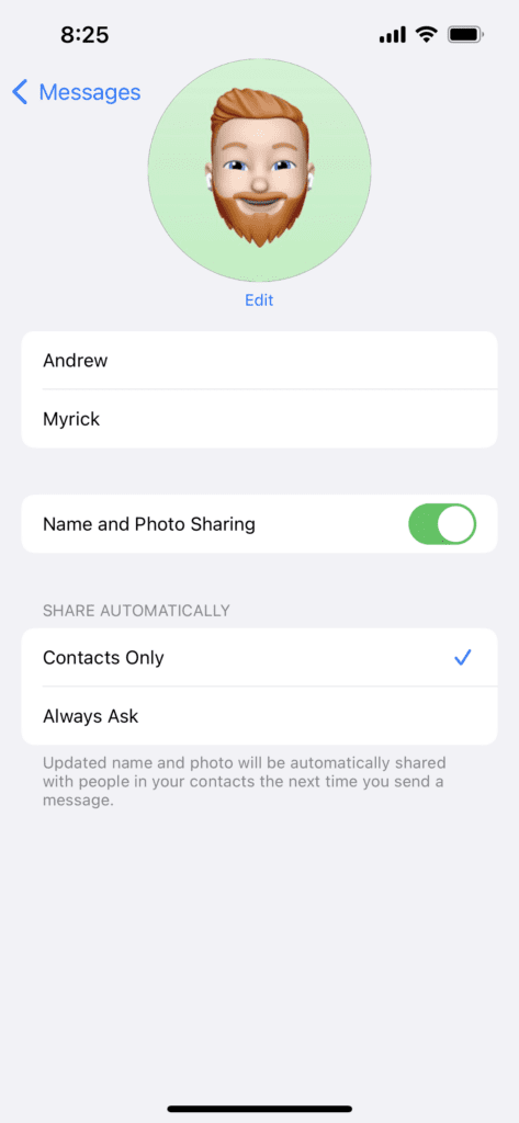 How To Set Profile Picture and Name for iMessage on iPhone - AppleToolBox