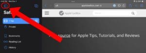 How to Close the Bookmarks Sidebar on iPad - AppleToolBox