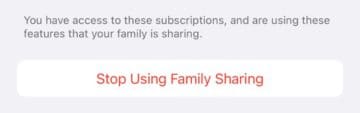 Disable Family Sharing on iPhone - AppleToolBox