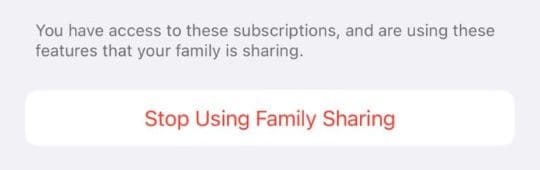 Disable Family Sharing on iPhone - AppleToolBox
