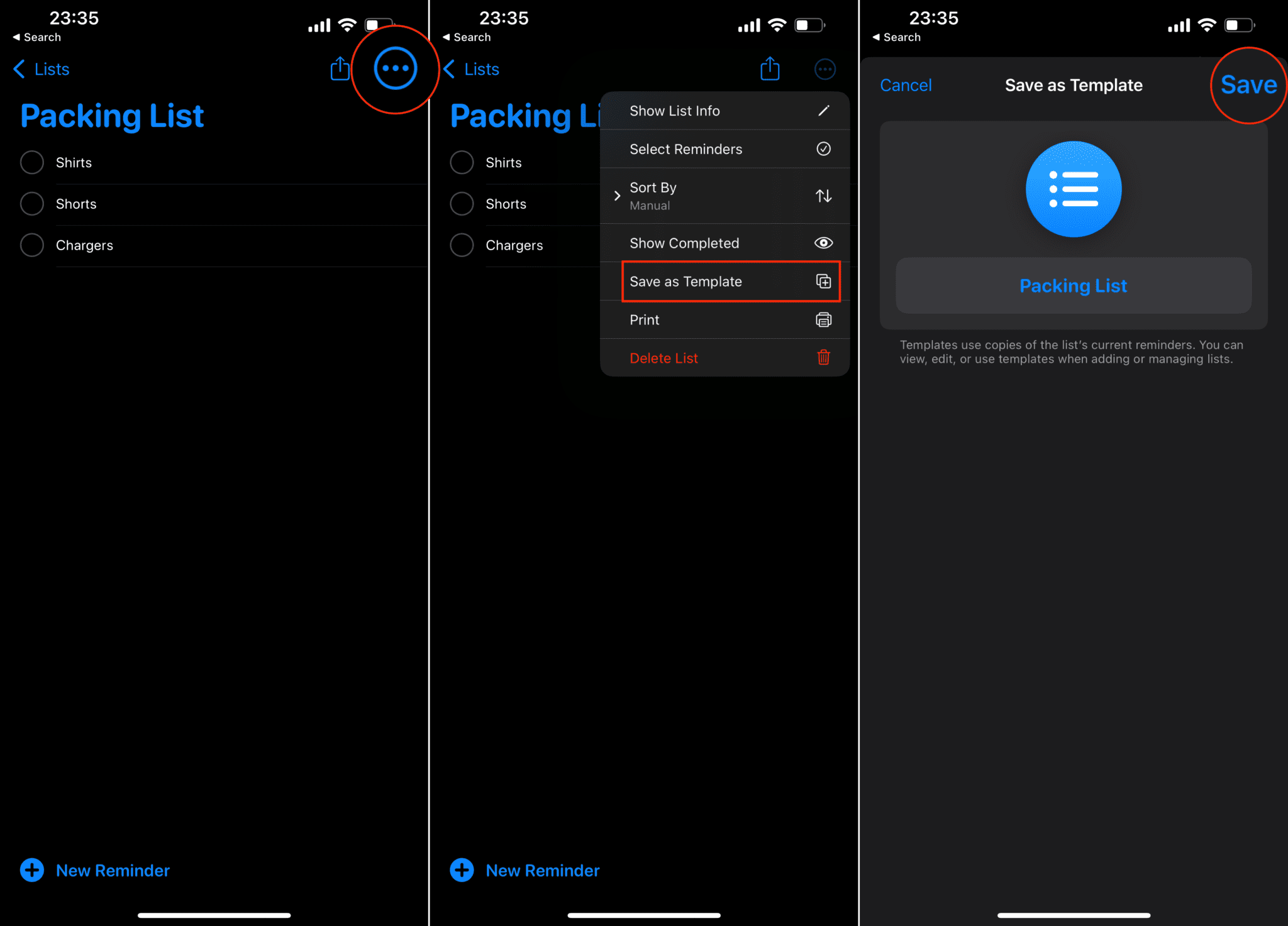 How To Create Templates in Reminders on iPhone, iPad, and Mac ...