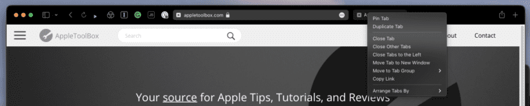 How To Pin Safari Tabs on iPhone, iPad, and Mac - AppleToolBox