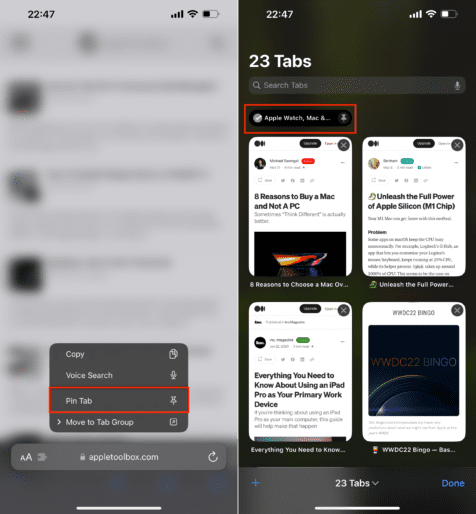 How To Pin Safari Tabs on iPhone, iPad, and Mac - AppleToolBox