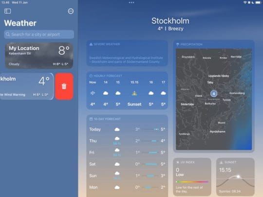 How to Add and Remove Locations in the Weather App - AppleToolBox