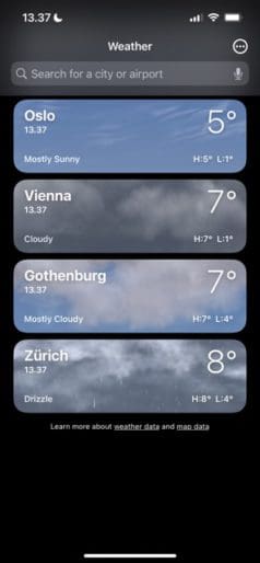 How to Add and Remove Locations in the Weather App - AppleToolBox