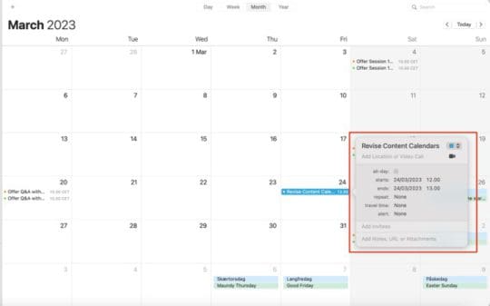 How to Remove or Reschedule an Event in Apple Calendar - AppleToolBox
