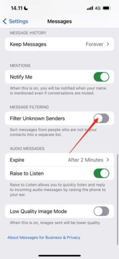 How to Filter Unknown Senders in Messages on iOS - AppleToolBox
