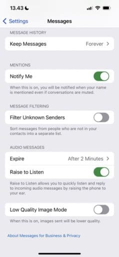 How to Change the Expiration Time for Audio Messages in iMessage ...