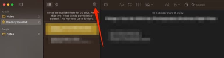 How to Delete Notes in the Notes App - AppleToolBox