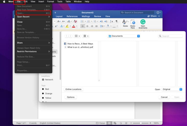 How to Recover Unsaved Word Document on Mac - AppleToolBox