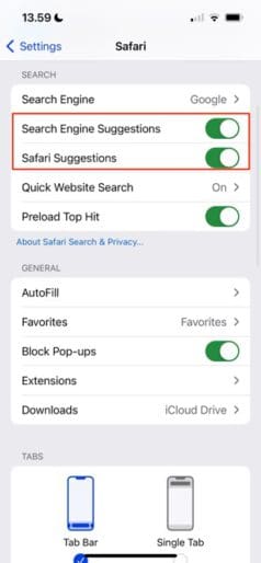 How to Turn Safari Search Suggestions On and Off - AppleToolBox