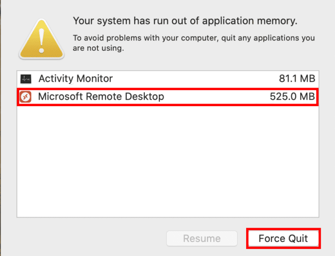 Fix: System Has Run Out of Application Memory on Mac - AppleToolBox