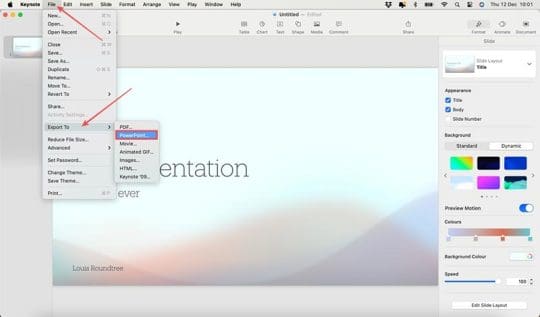 Steps for Converting an Apple Keynote File to PowerPoint - AppleToolBox