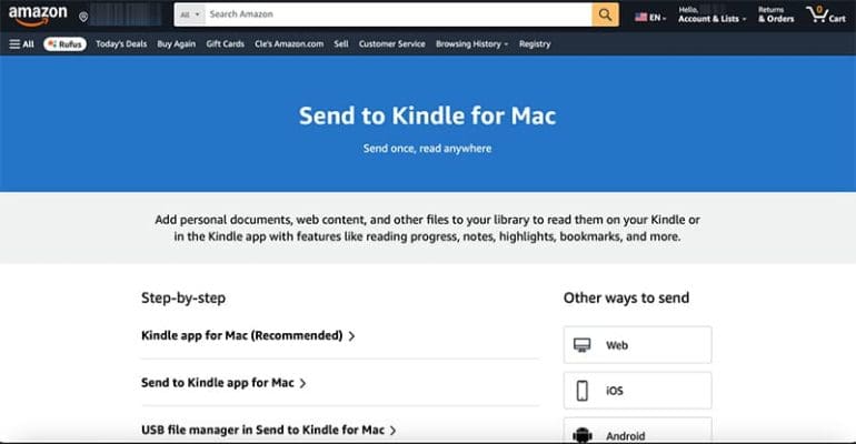 How to Send Books to Kindle From Your Mac - AppleToolBox