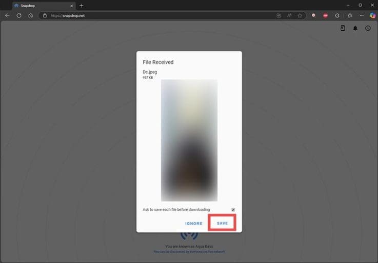 How to Use Snapdrop to Transfer Files From iPhone to Windows PC ...